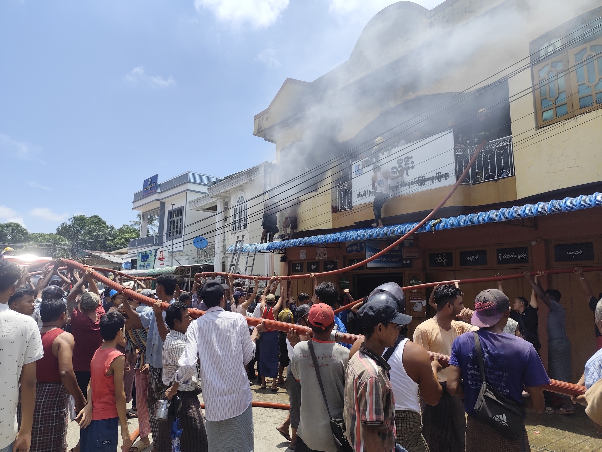Fire erupts in Hinthada caused by overheated voltage stabilizer ...