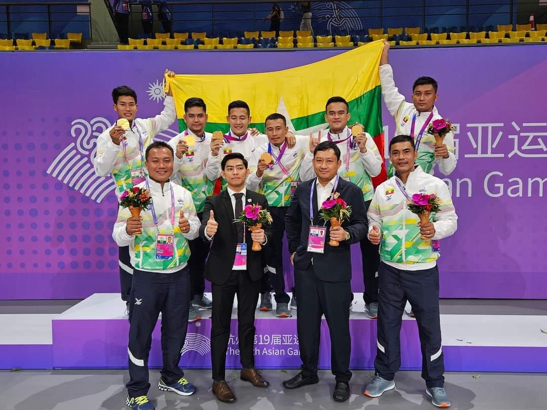 Myanmar Sepaktakraw Team grabs gold medal at Asian Games | Eleven Media ...