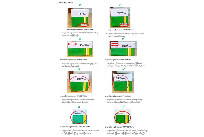 FDA announced 5 medicines that have no Myanmar drug registration number ...