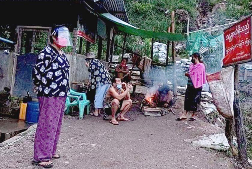 Local women guard Mawchi mining area against Covid spread | Eleven ...