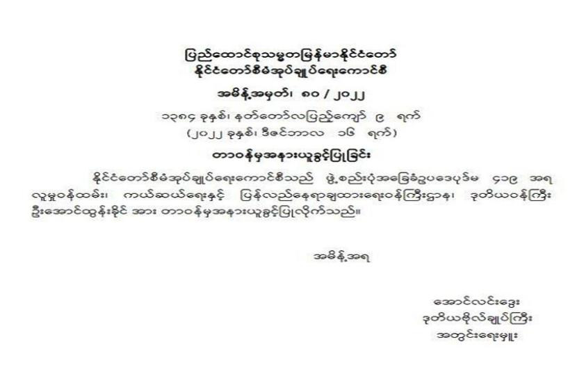 Deputy Minister for Social Welfare, Relief and Resettlement allowed for ...