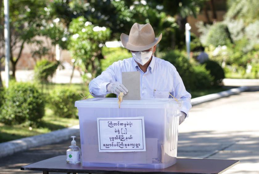 Myanmar’s former president casts advanced vote in Nay Pyi Taw | Eleven ...
